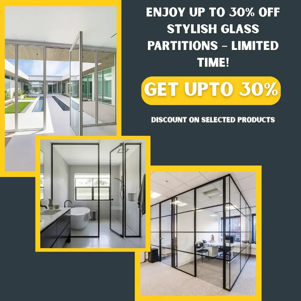 Glass Partitions | Designed Wall Partition | Get Upto 30% Off